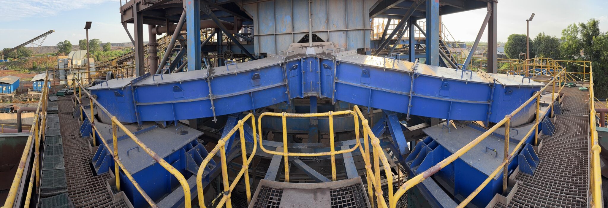 Completed Weba transfer chute delivering controlled even material flow ...